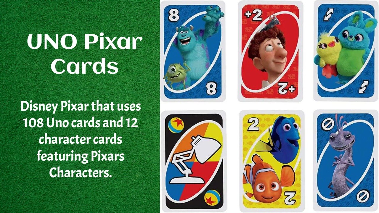 Uno Pixar Rules And Cards - Learning Board Games