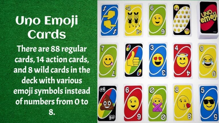 The UNO Emoji Rules And Cards