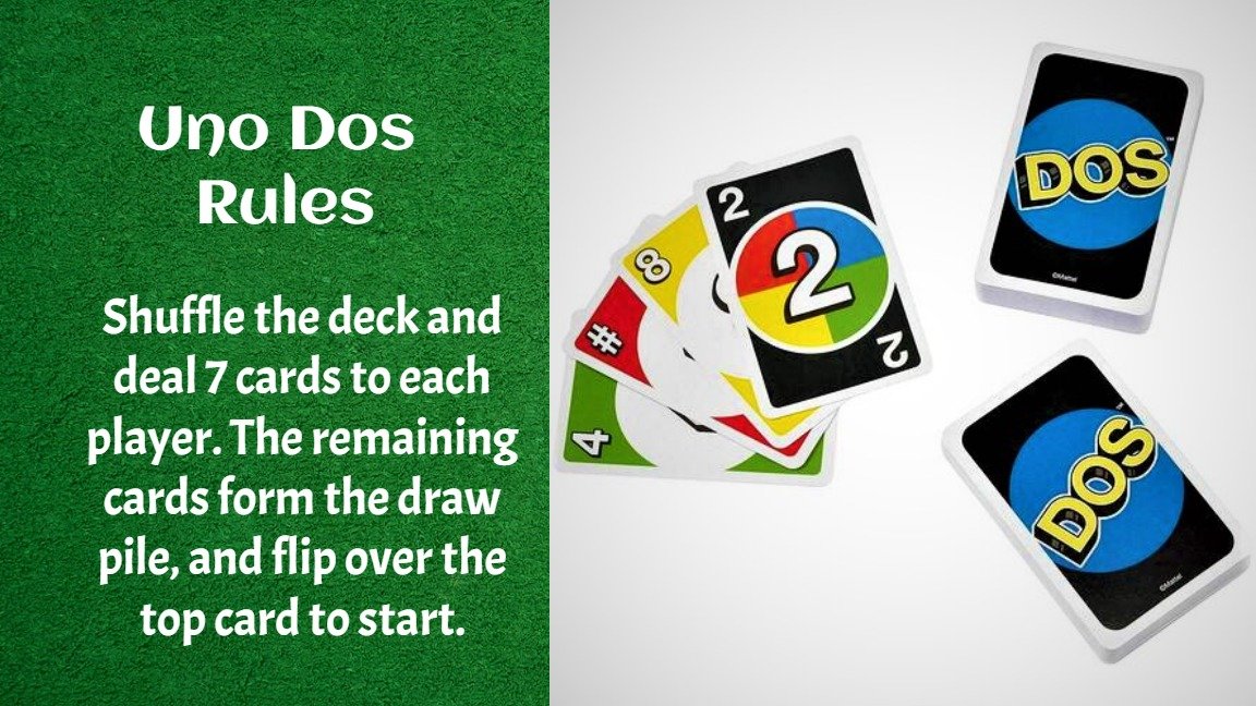 The UNO Dos Rules And Cards - Learning Board Games