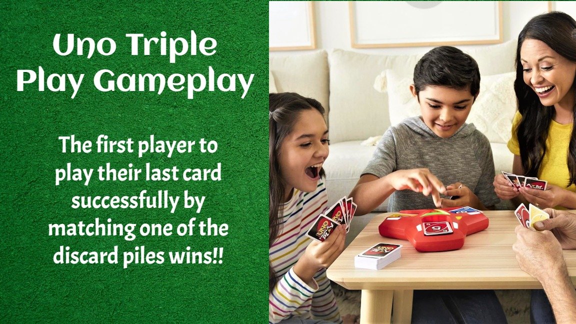 The UNO Triple Play Rules And Cards - Learning Board Games