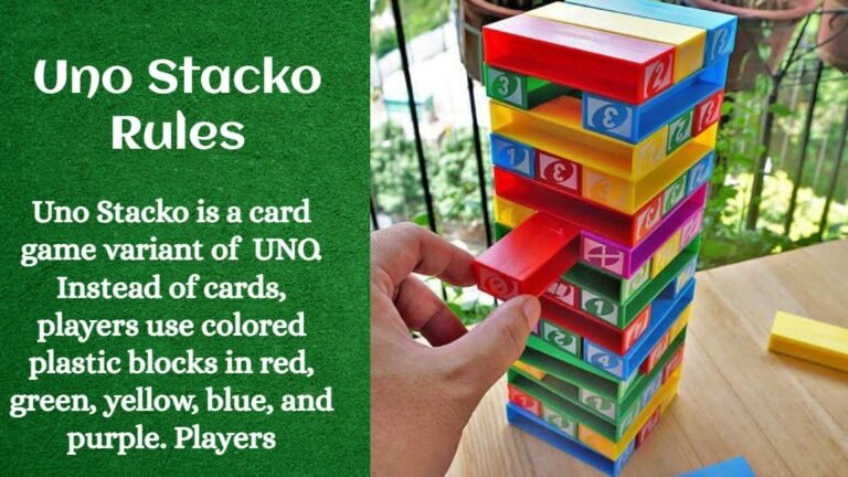 The UNO Stacko Rules And Cards
