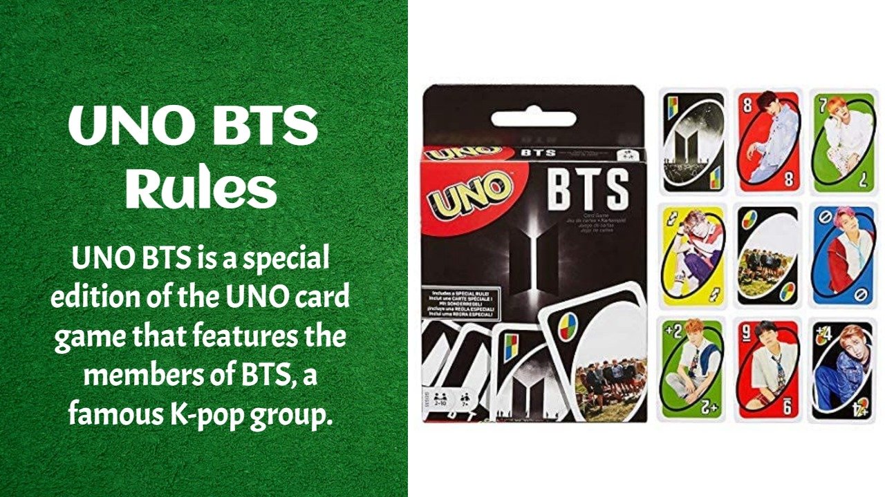 UNO BTS Rules And Cards - Learning Board Games