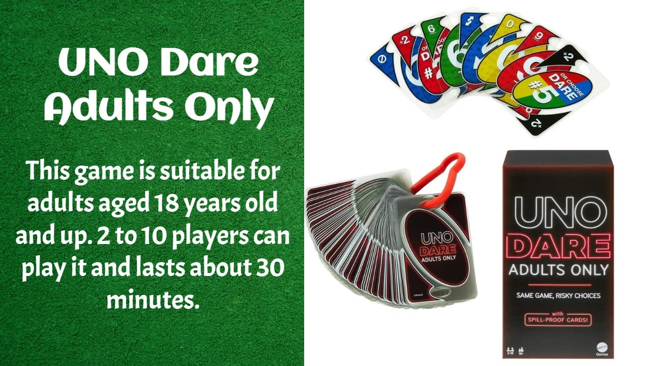 UNO Dare Adults Only Rules And Cards - Learning Board Games