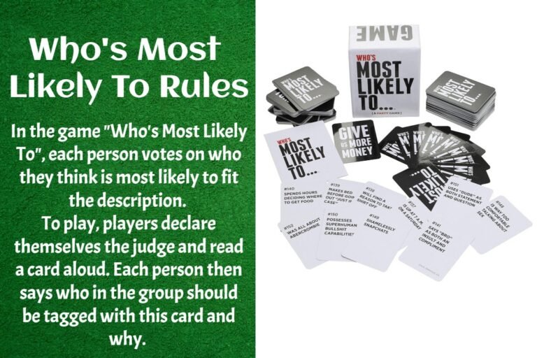 Who's Most Likely To Rules And Cards - Learning Board Games