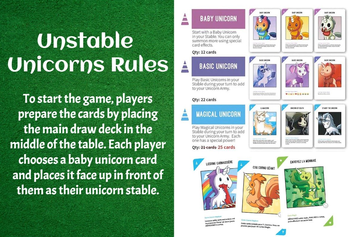 Unstable Unicorns Rules And Cards - Learning Board Games