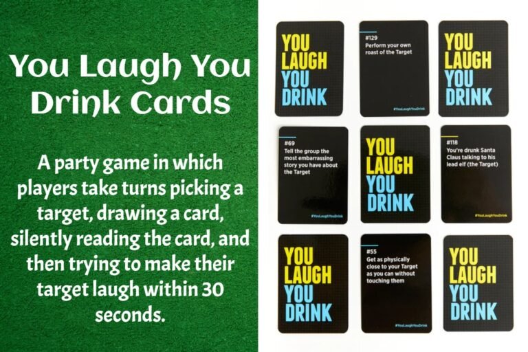 You Laugh You Drink Rules And Cards - Learning Board Games